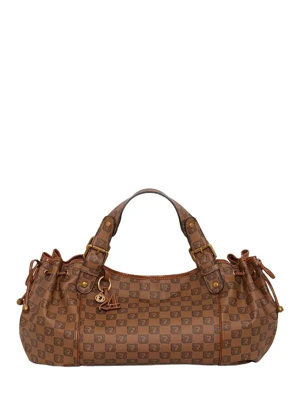 Gerard Darel 24h Monogram Canvas Handbag - Camel