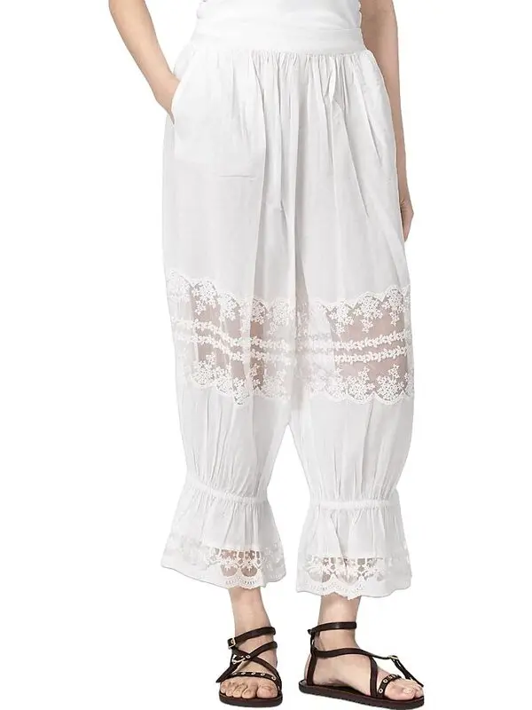 ALLSAINTS Solene Lace-trimmed Trousers - White