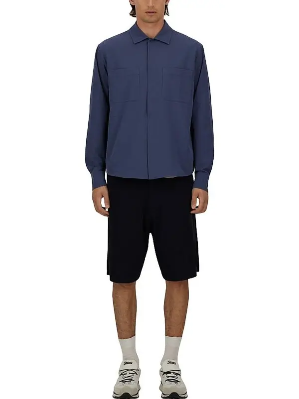 Herno Seersucker Shirt Jacket - Sky Blue