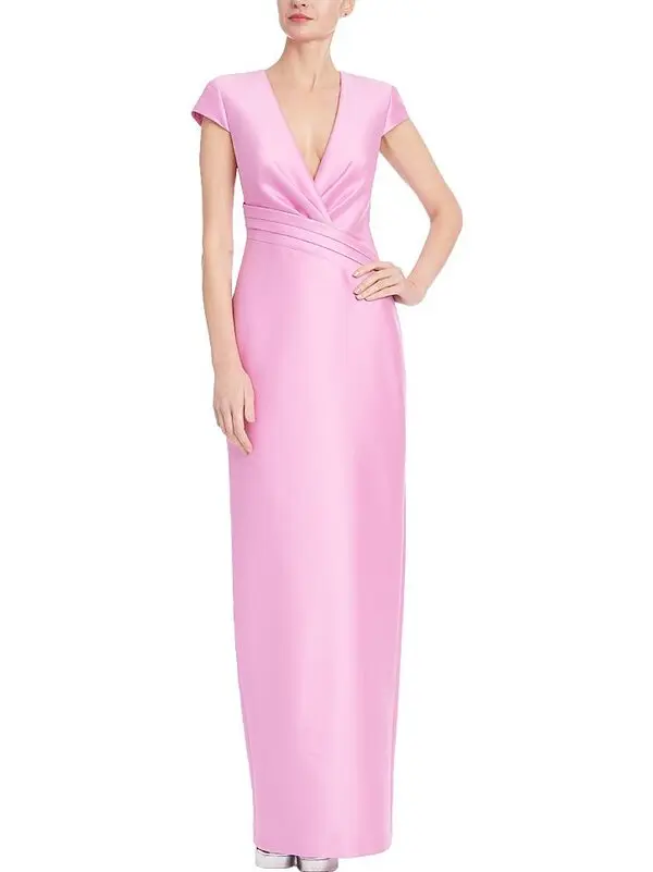 Badgley Mischka Cap Sleeve Gown - Rose