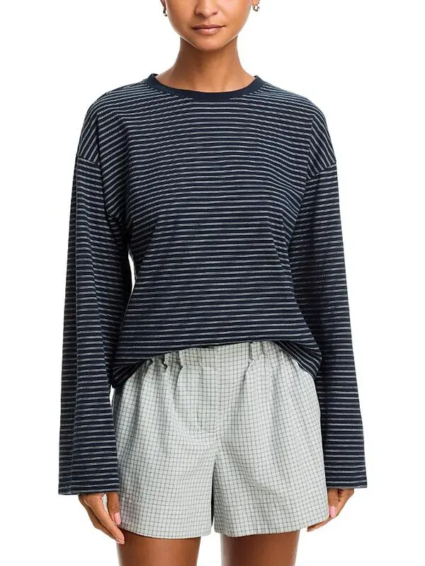 Rag & Bone Kelly Stripe Boxy Jersey Tee - Salute Multi