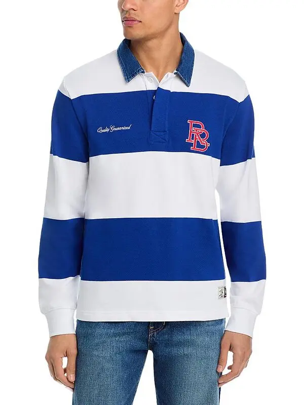 Rag & Bone World Cup Stripe Rugby Shirt - Blue Multi