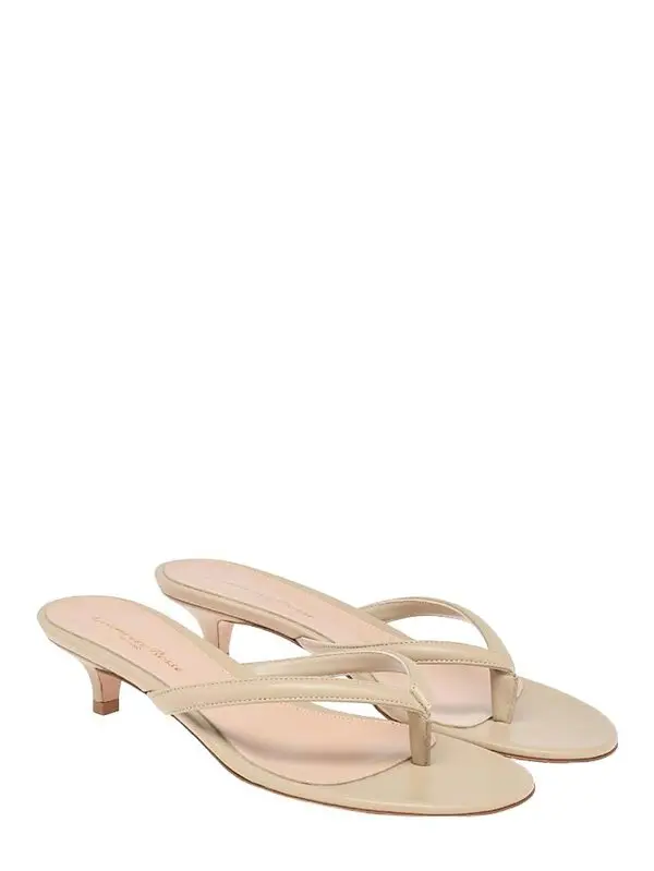 GIANVITO ROSSI Calypso Thong Sandals - Brown Lamb Leather