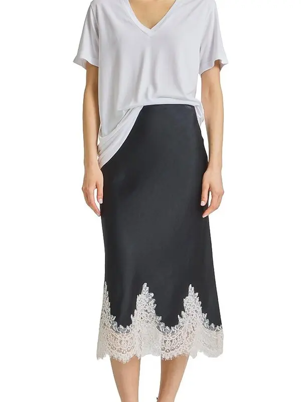 SAINT ART Talia Lace Trim Skirt - Black