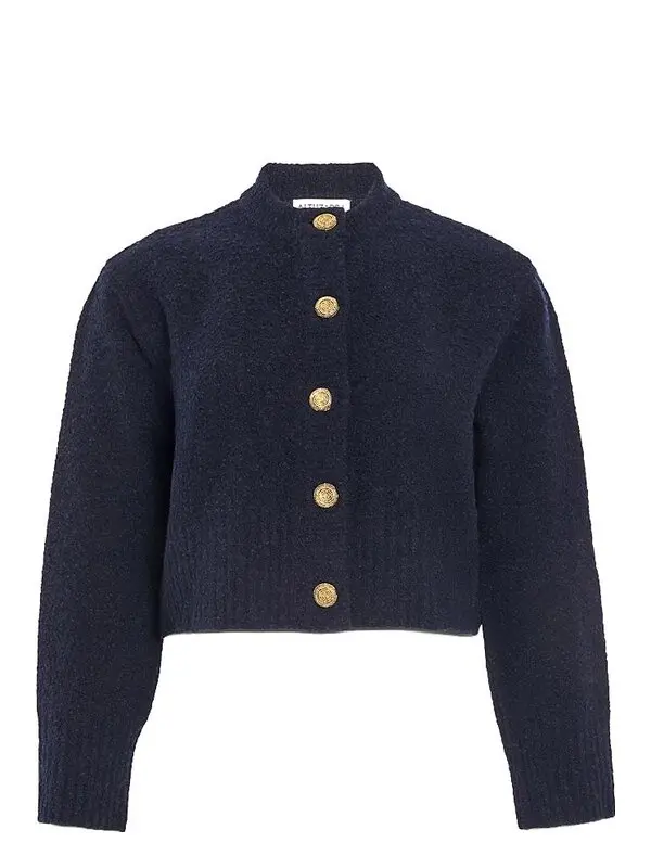 Altuzarra Button Front Sweater - Berry Blue