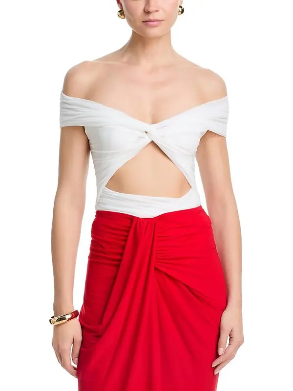 Bardot Priah Mesh Bodysuit - Ivory