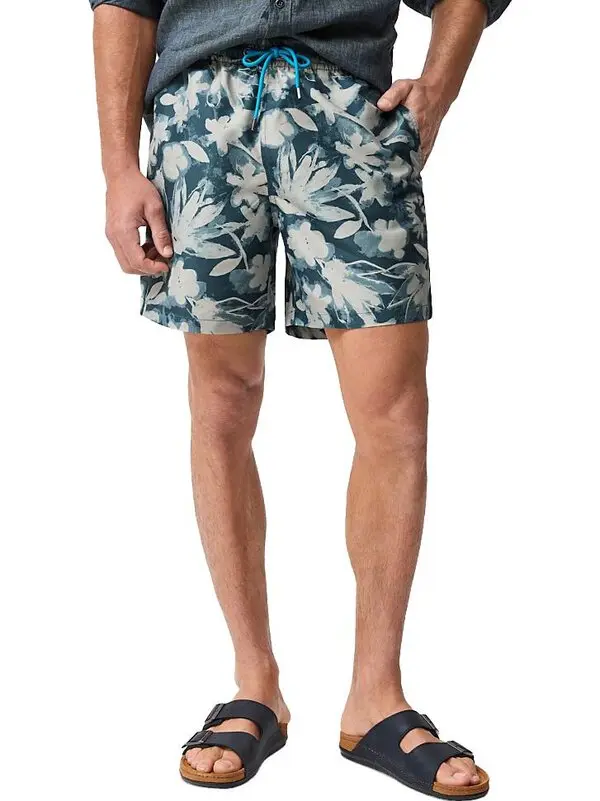 Rodd & Gunn Tropical Print Swim Trunks - Green