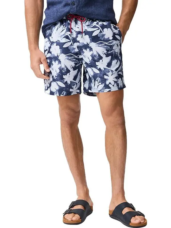 Rodd & Gunn Tropical Print Swim Trunks - Indigo