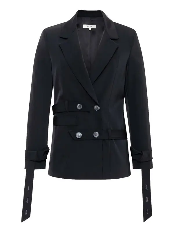 SÉLONE Juni Double-breasted Blazer - Black