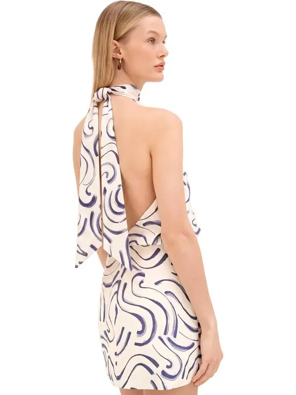 Alexis Sirenza Printed Mini Dress - Blue Wave