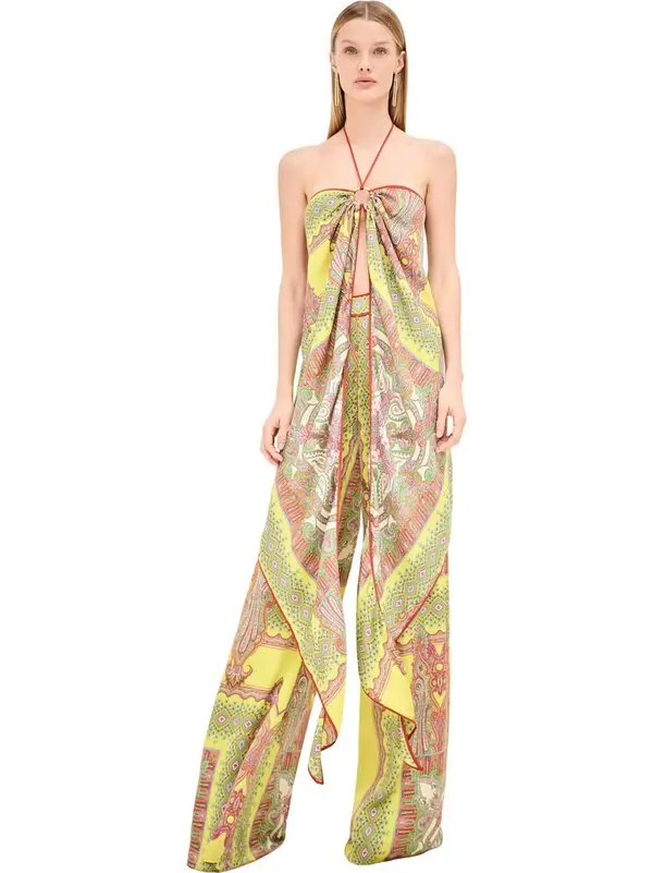 Alexis Triest Printed Wide-leg Pants - Yellow Paisley