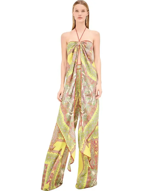 Alexis Vulcano Top - Yellow Paisley