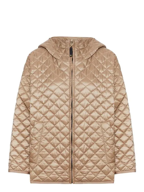 Max Mara Quilted Hooded Jacket - Brown
