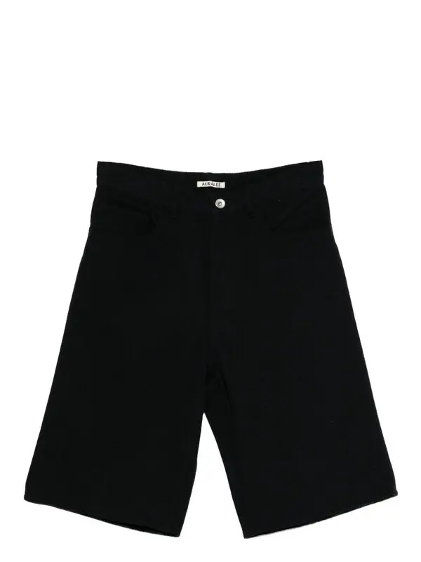 Auralee Silk Shorts - Black