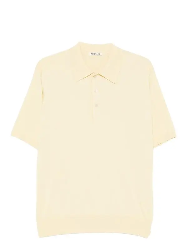 Auralee Cotton Polo Shirt - Giallo