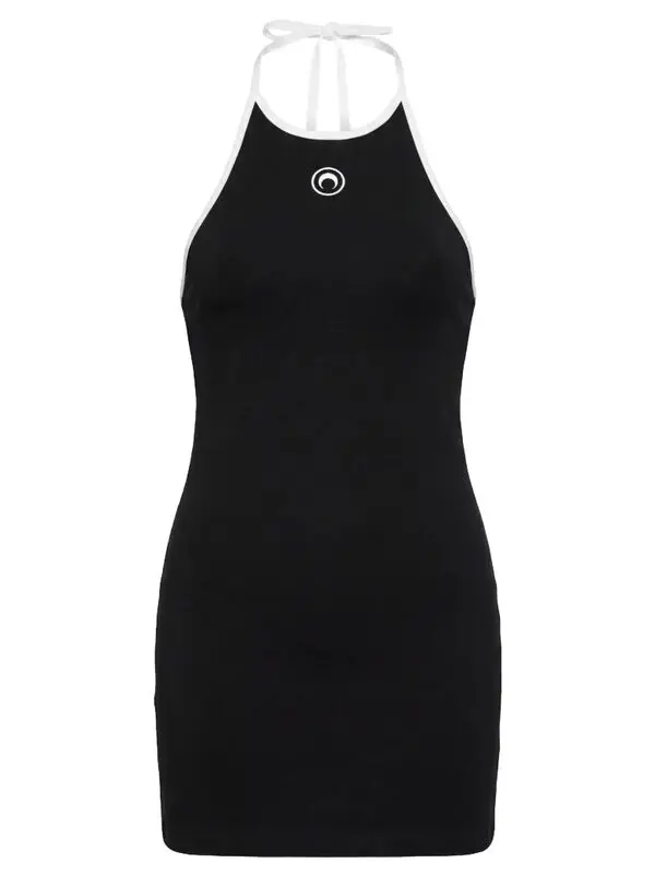 MARINE SERRE Moon Short Dress - Nero