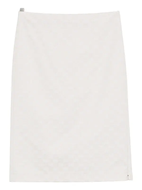 Gucci Gg Cotton Blend Skirt - Beige