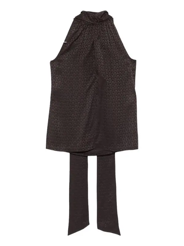 Gucci Sleeveless Halterneck Top - Marrone