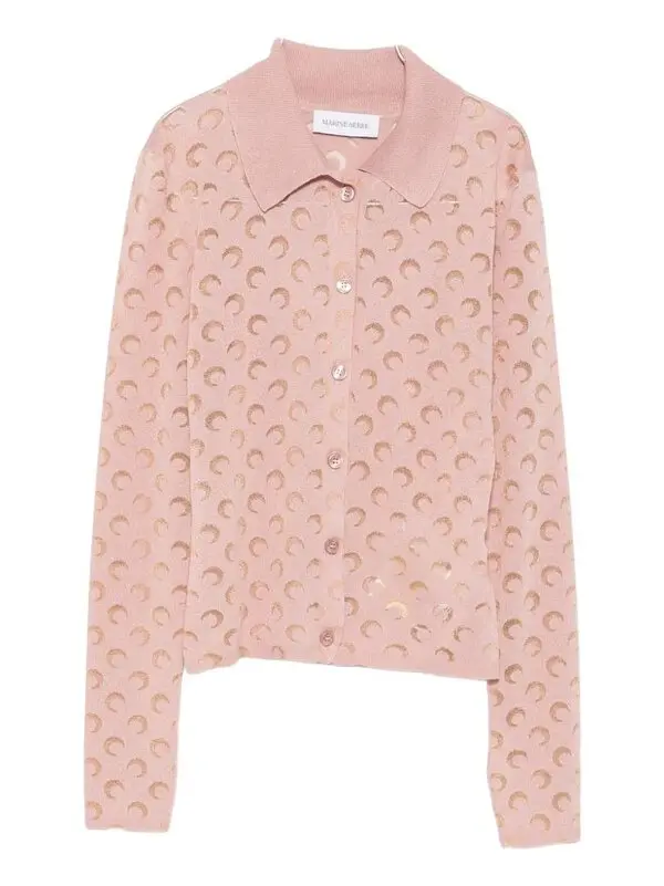 MARINE SERRE Moon Devoré Shirt - Rosa