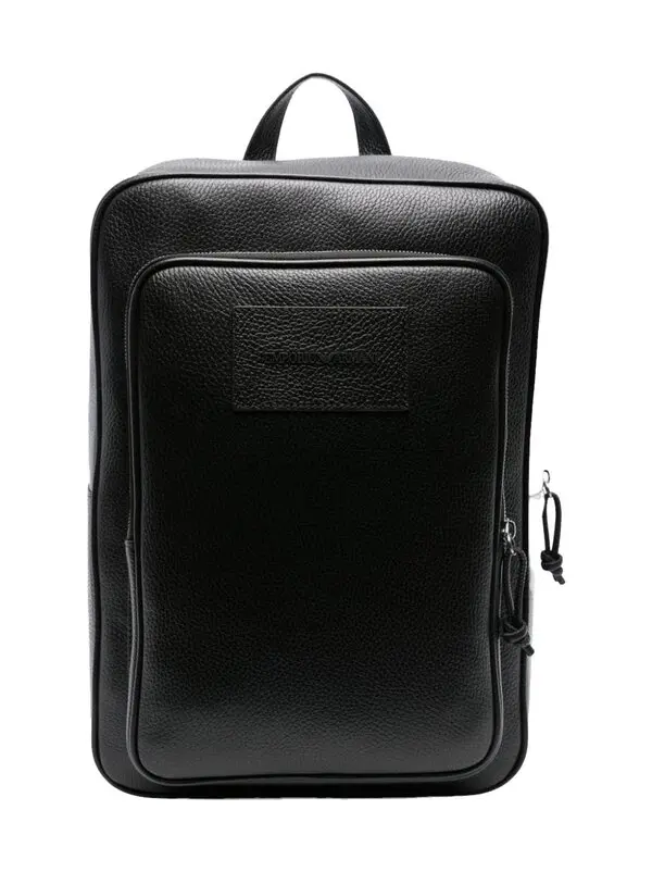Emporio Armani Leather Backpack - Nero