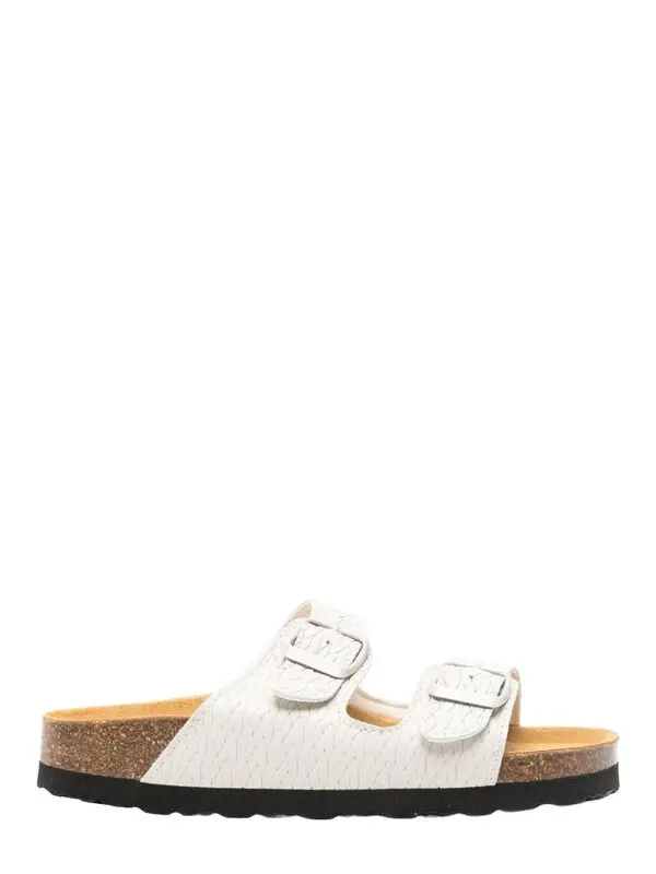 Woolrich Two Band Leather Sandals - Bianco