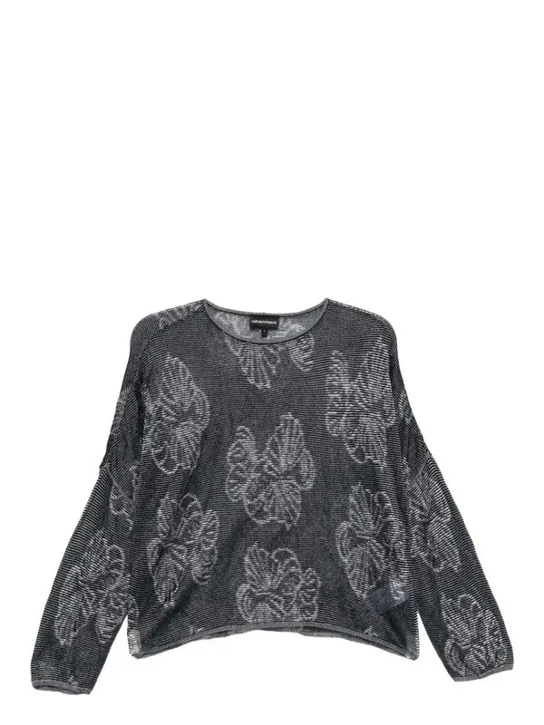 Emporio Armani Embroidered Crewneck Sweater - Blu