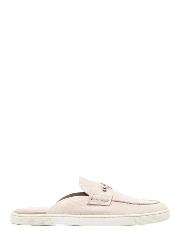 CHRISTIAN LOUBOUTIN Chanme Leather Slippers - Beige