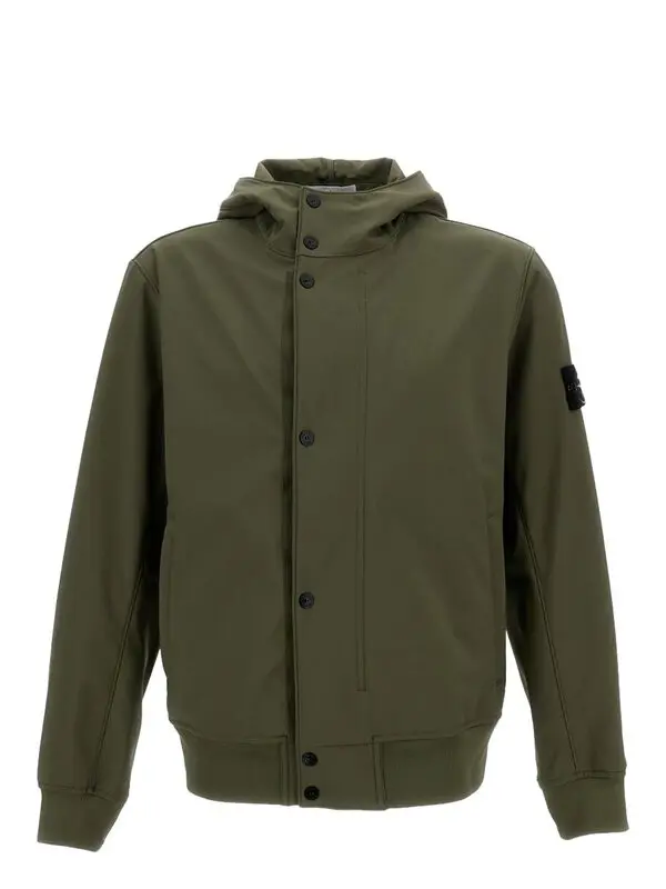 Stone Island Hooded Blouson Jacket - Green