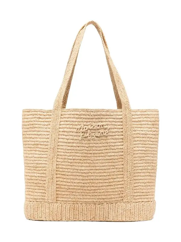 Maison Kitsuné Raffia Tote Bag - Beige
