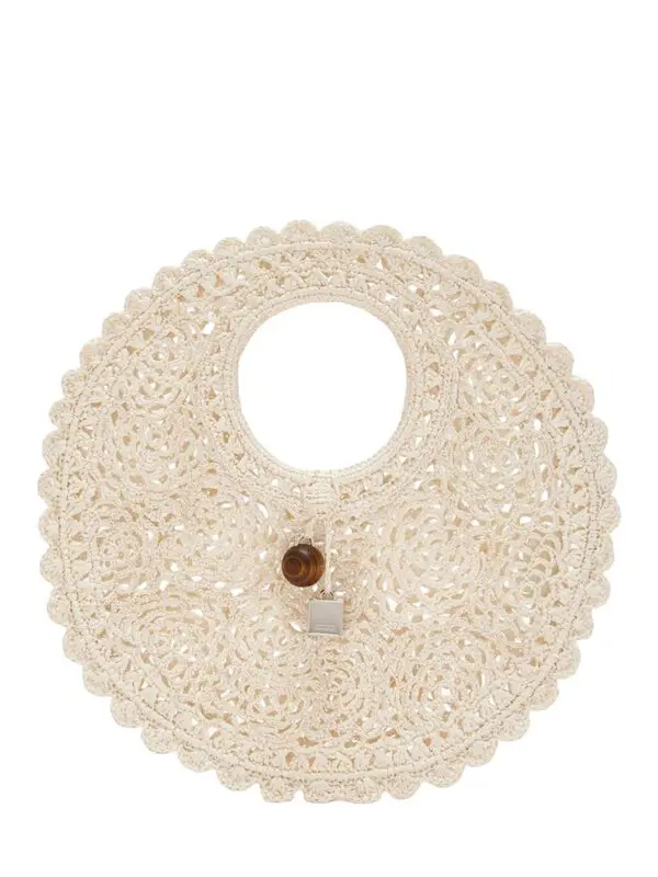 Jacquemus Le Petit Rond Spaggia Handbag - White