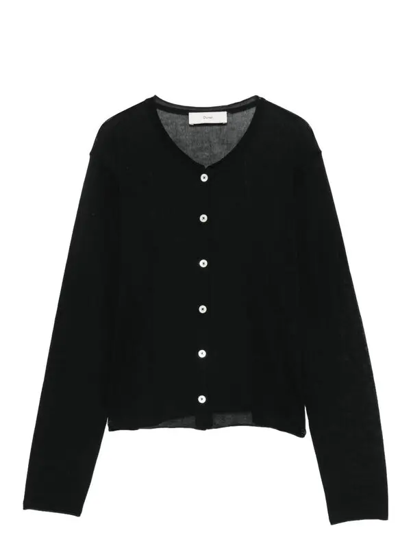 DUNST Black Cotton Blend Cardigan - Nero
