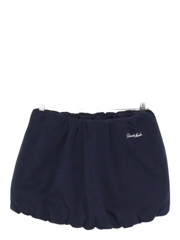 DUNST Cotton Bubble Hem Mini Skirt - Blu