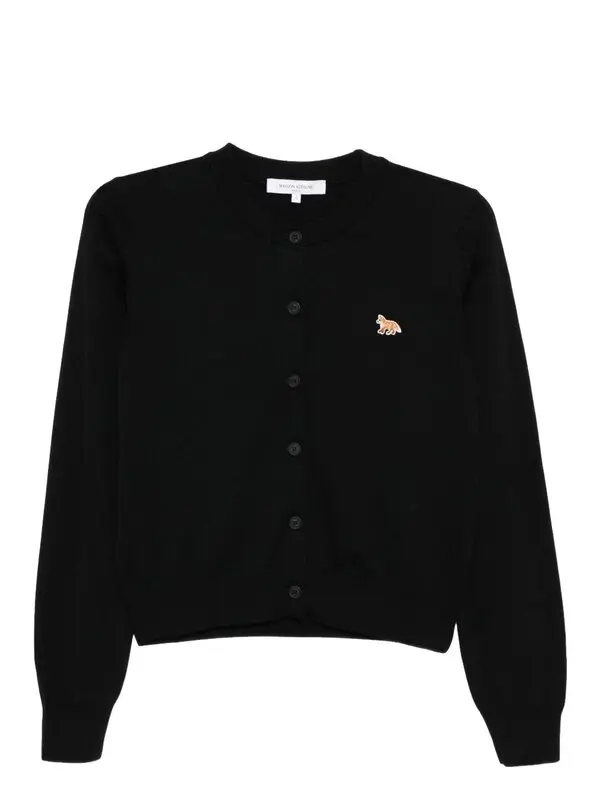Maison Kitsuné Baby Fox Wool Cardigan - Nero