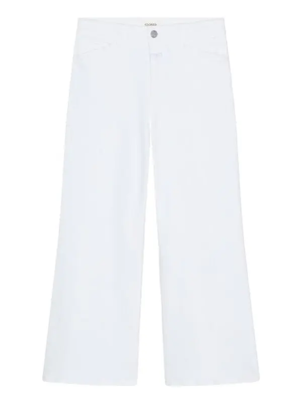 Closed Cropped Wide Leg Denim - Bianco