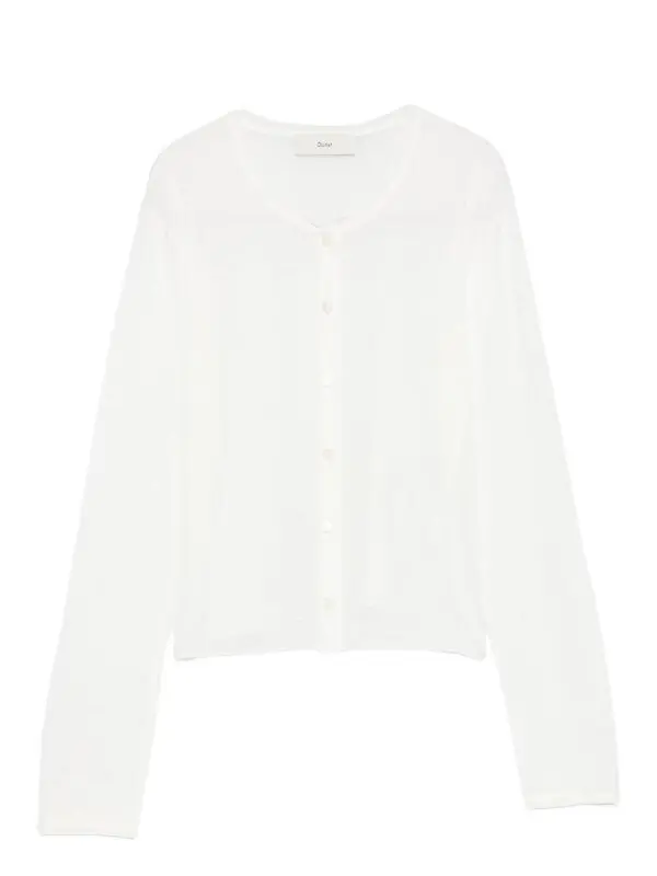 DUNST Cotton Blend Cardigan - Bianco