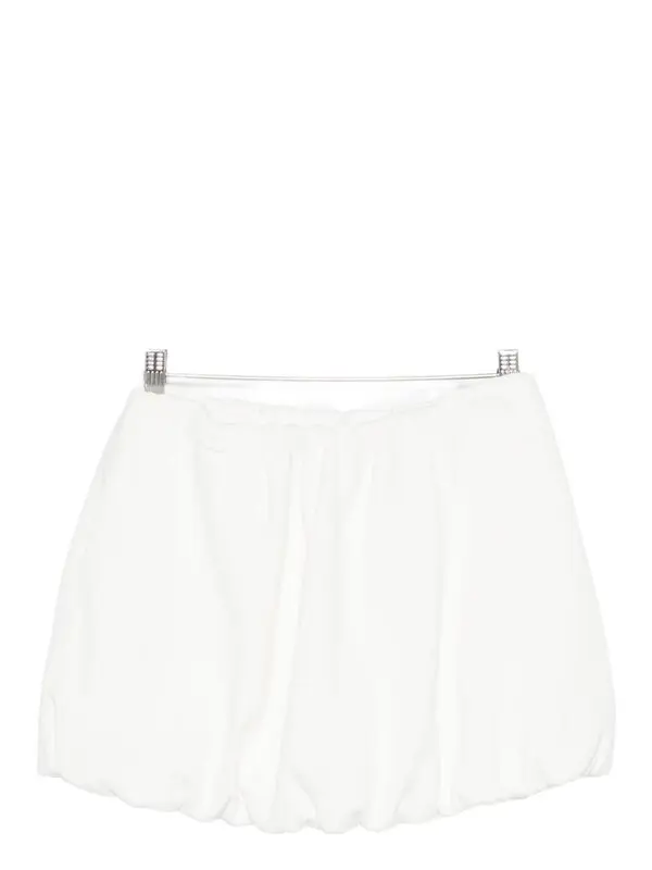 DUNST Cotton Bubble Hem Mini Skirt - Bianco