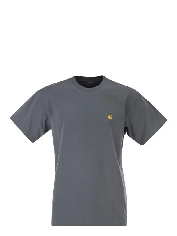 Carhartt Work In Progress Logo Cotton Polo Shirt - Blu