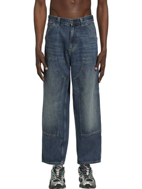 Carhartt Work In Progress Double Knee Cotton Trousers - Blue