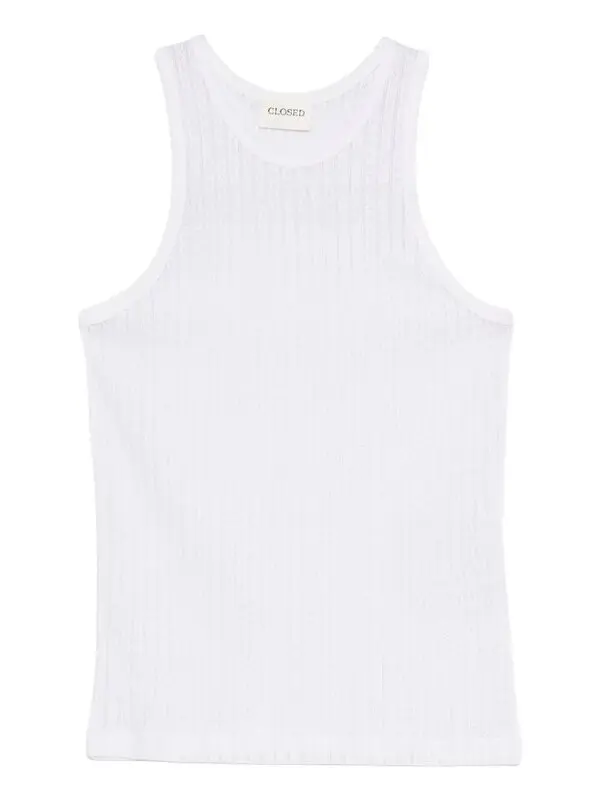 Closed Cotton Pointelle Knit Tank - Bianco