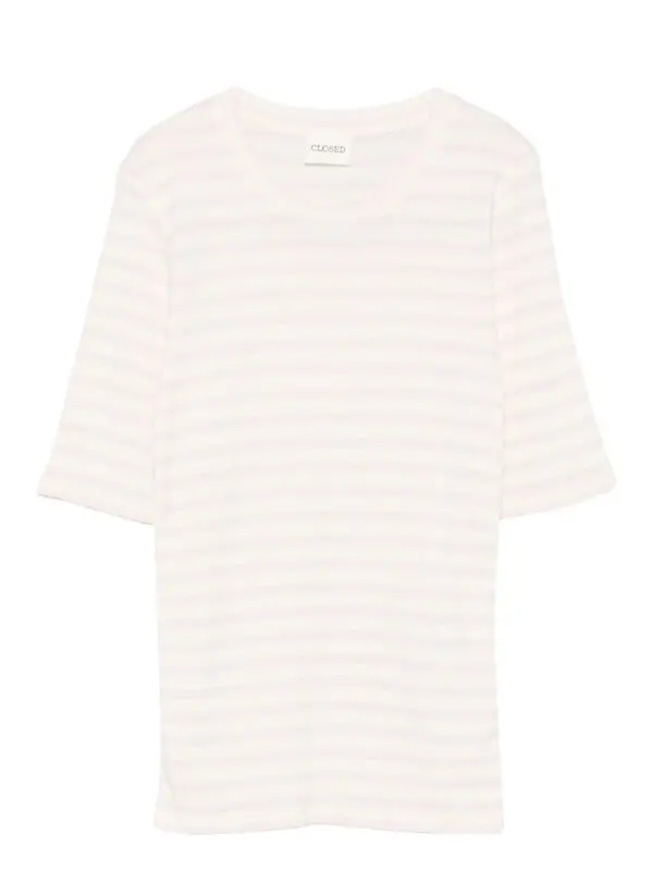 Closed Striped Cotton Blend Sweater - Rosa