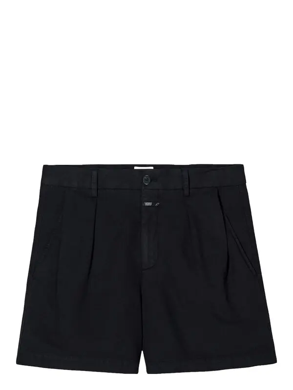 Closed Cotton And Linen Shorts - Nero