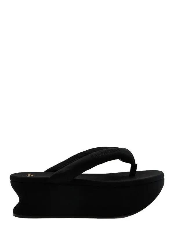 Balenciaga Platform Thong Sandals - Nero