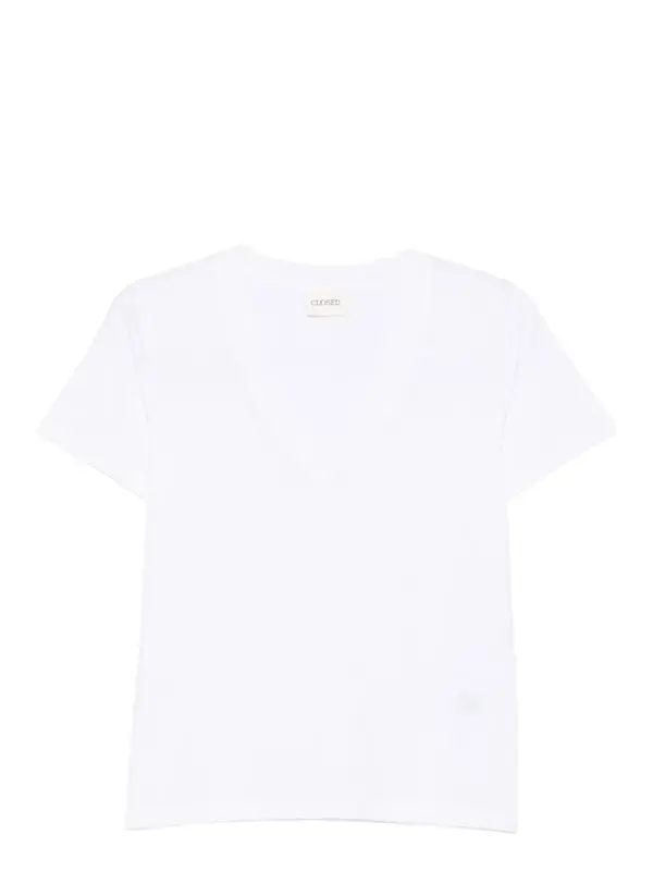 Closed Organic Cotton V-neck T-shirt - Bianco