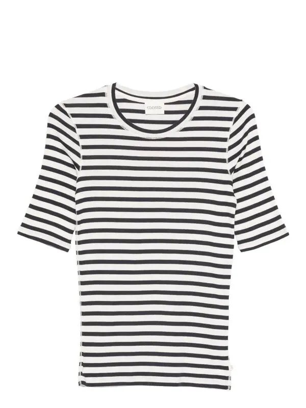 Closed Striped Cotton Blend Sweater - Blu