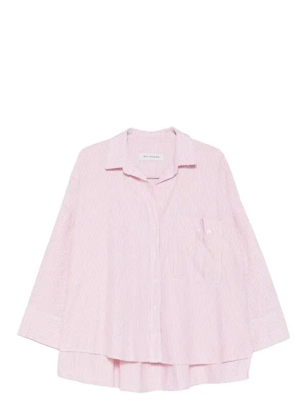 WHITE SAND Striped Cotton Shirt - Pink