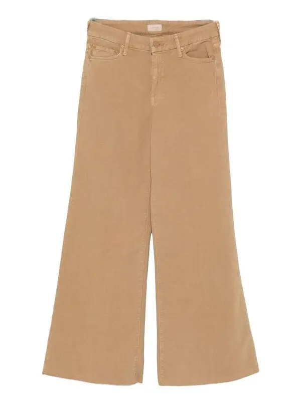 MOTHER Wide Leg Denim Trousers - Beige