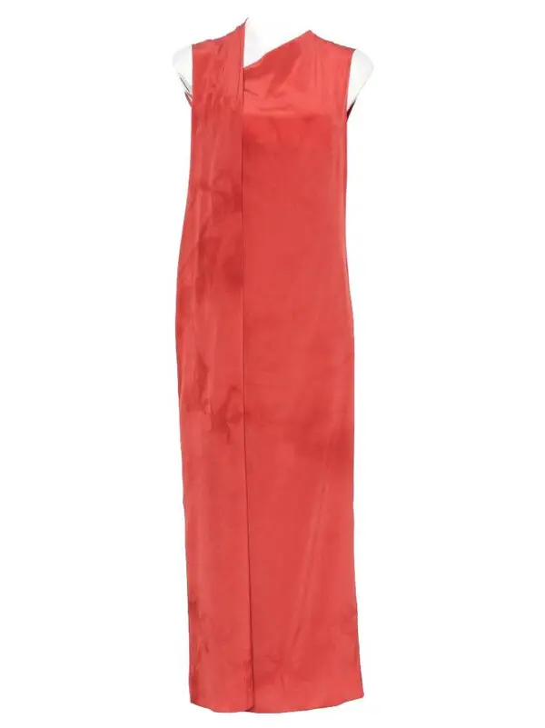 CORTANA Estela Silk Long Dress - Rosso
