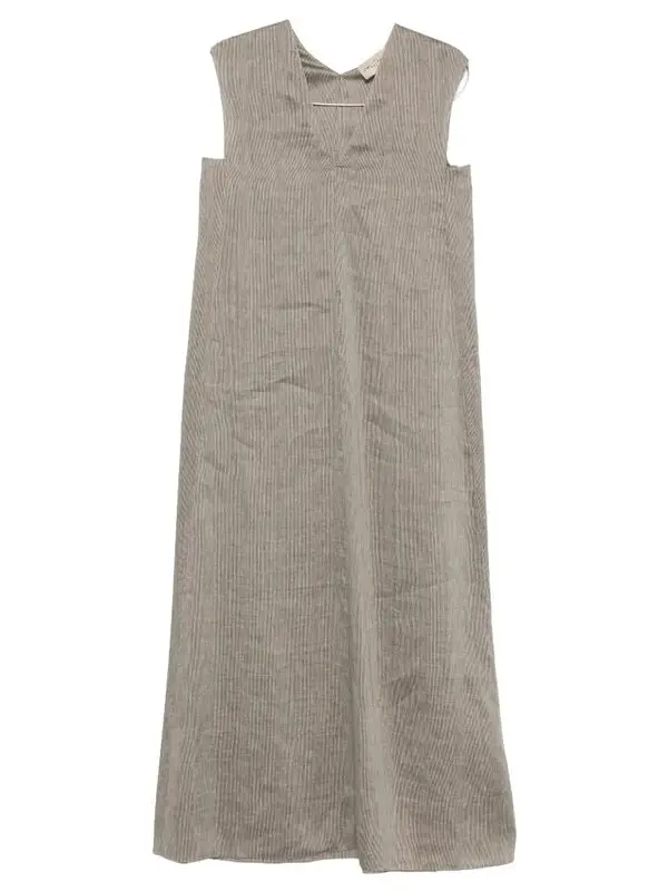 CORTANA Aria Linen Long Dress - Grigio