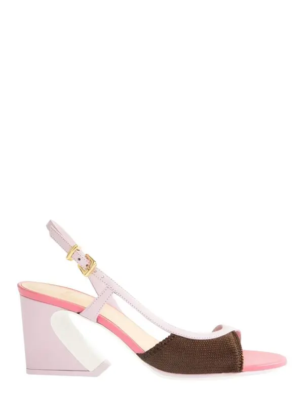 Fendi Arco Leather Pumps - Pink