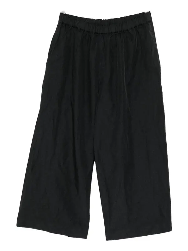 Comme Des Garçons Wide Leg Cropped Trousers - Nero